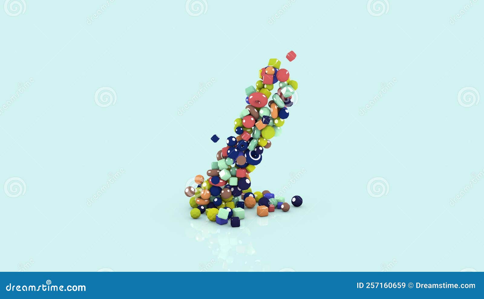3D Animation from Colored Objects, Number Animated Number Seven, from ...