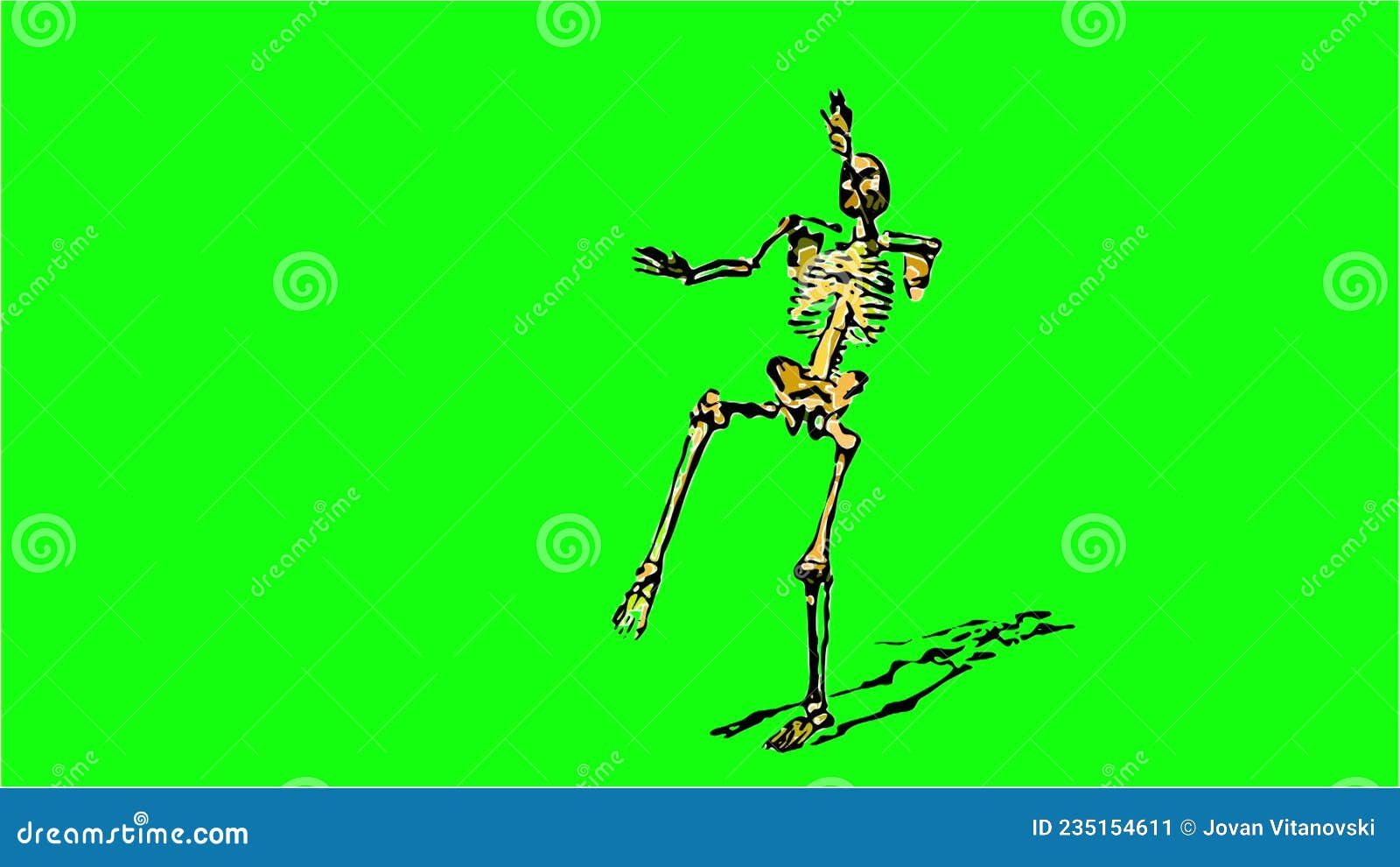 2d Animation in Comic Style of Skeleton Exercise Karate Stock Video ...
