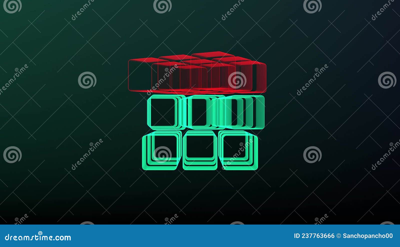 3D Animation of Cube Rotation with Color Change. Stock Footage - Video ...