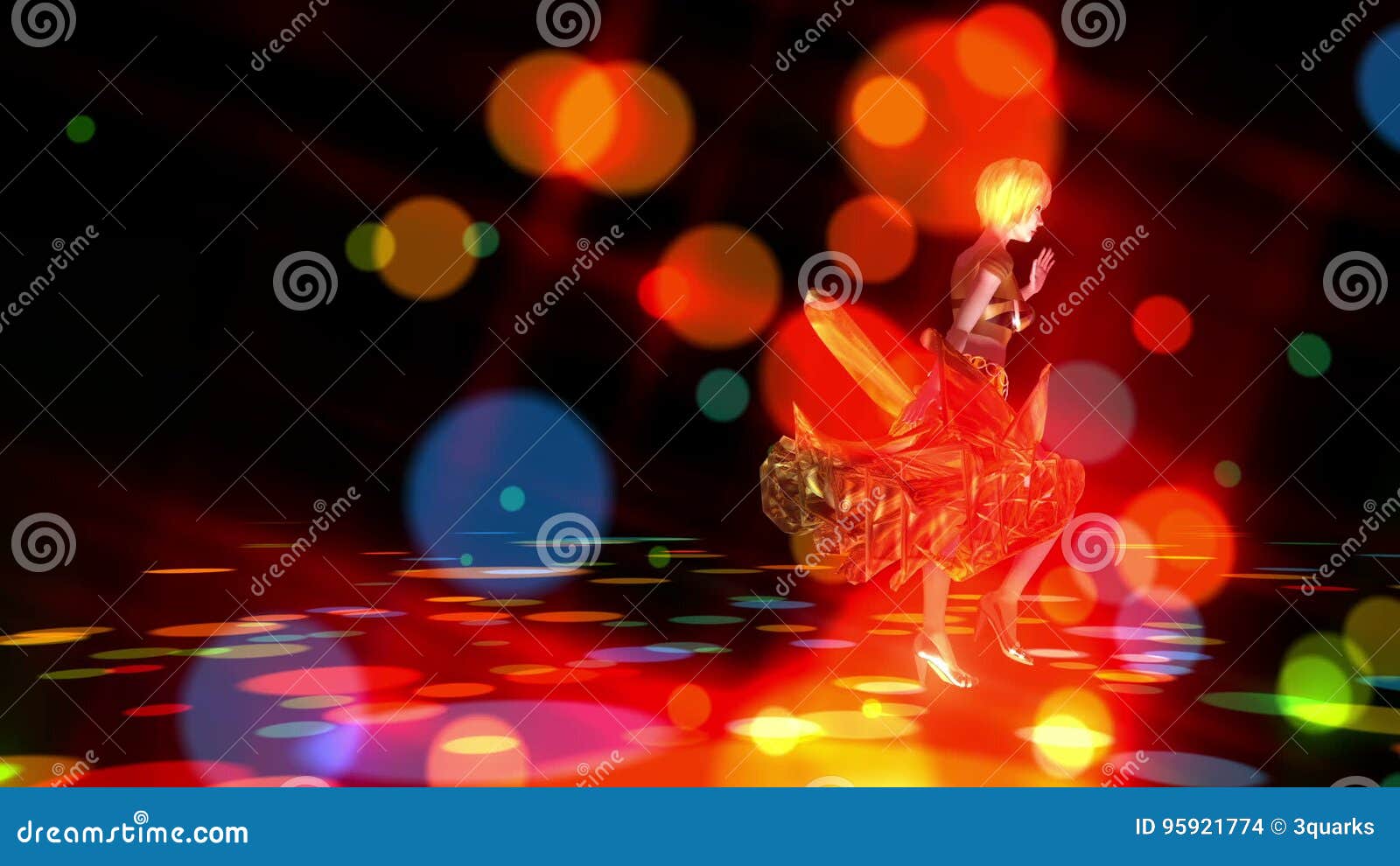 3D Animation of a Dancing Girl Stock Footage - Video of colors, footage ...