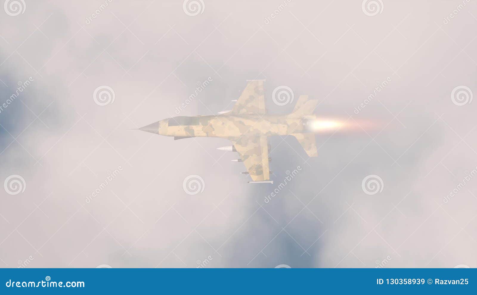 3D Animation of a Fighter Jet Flying through Clouds Stock Video - Video ...