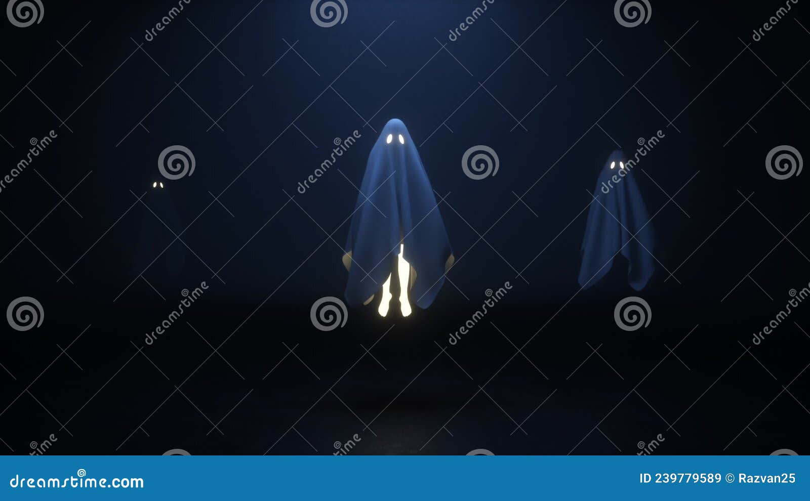 3d Animation of Floating Evil Spirits with Glowing Eyes Stock Video ...