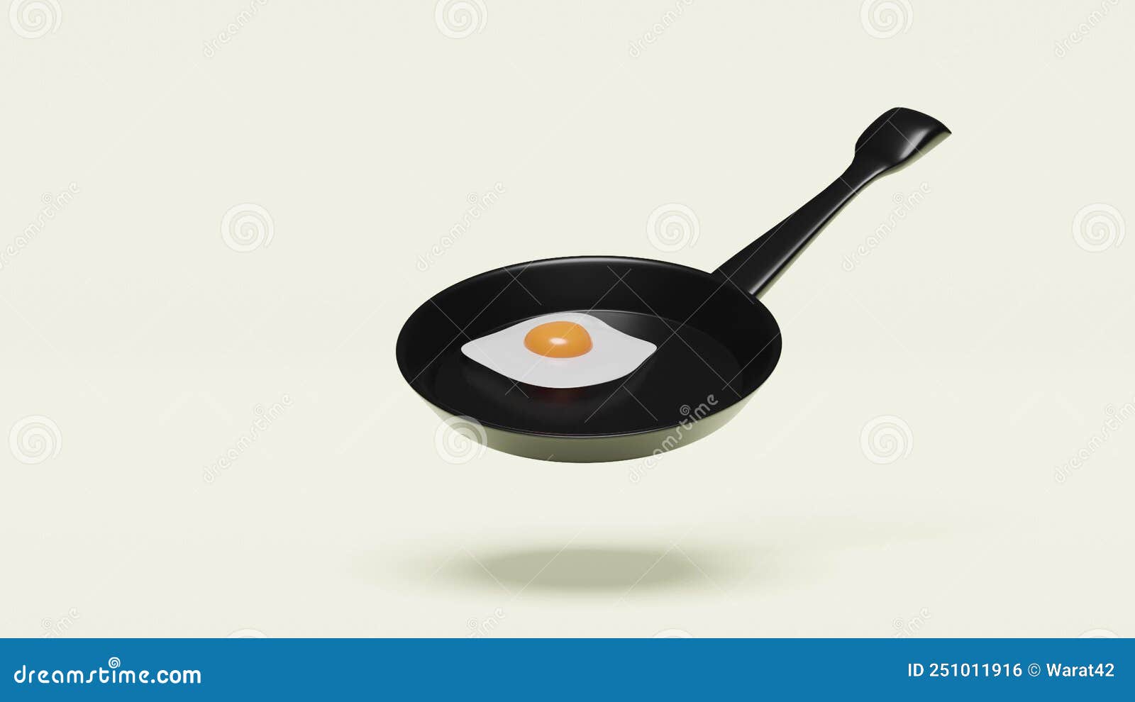 3d Animation with Fried Eggs on Frying Pan Stock Footage - Video of ...