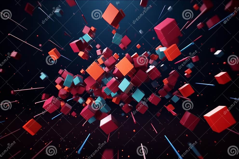 A 3D Animation of Geometric Shapes Dancing in Sync Stock Illustration ...