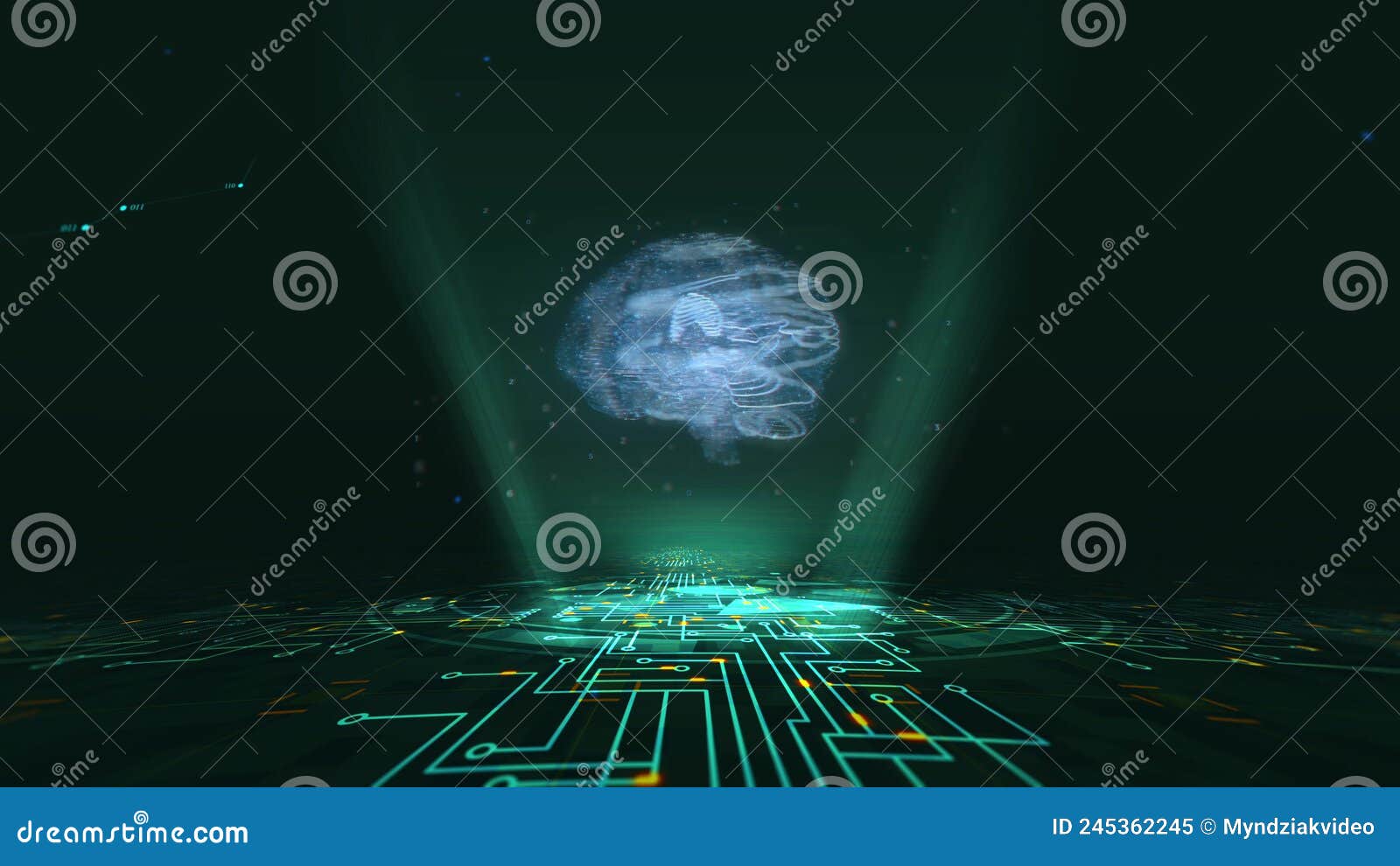 3d Animation Graphic Design of Brain and Brain Stem. 3D Animation of ...