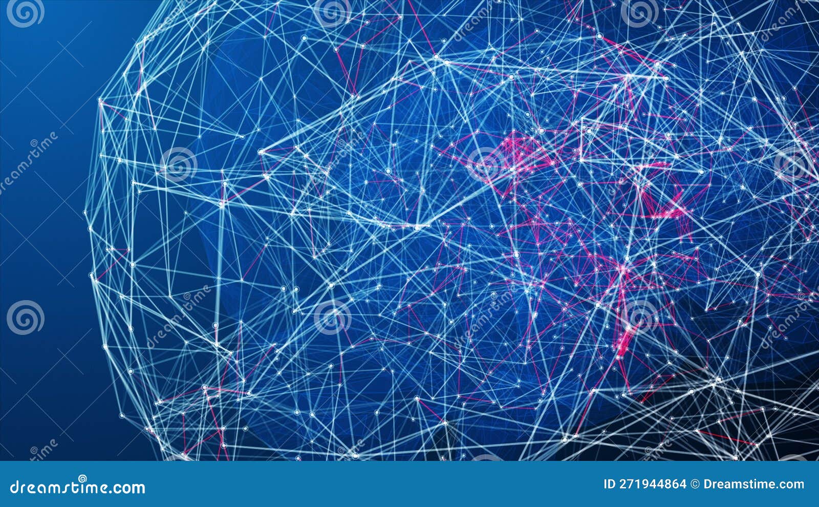 3d Animation of Human Brain. Rotating Brain with Neural Network ...