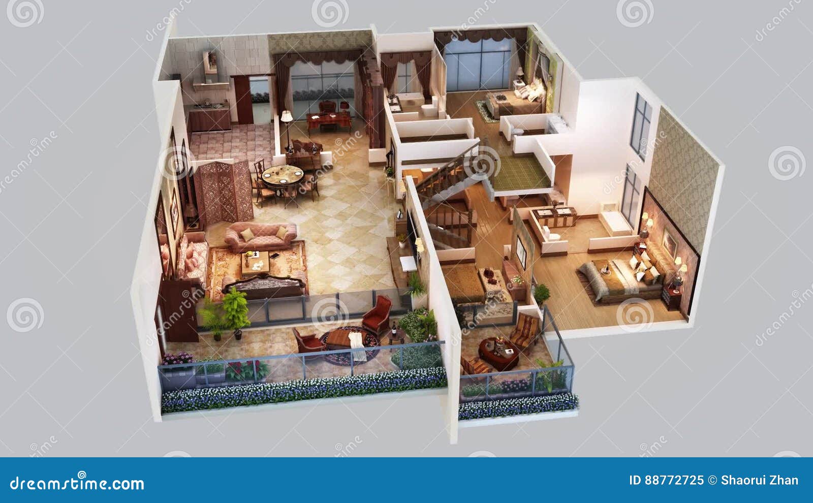3d Animation of Isometric Home Floor Plan Stock Video - Video of ...