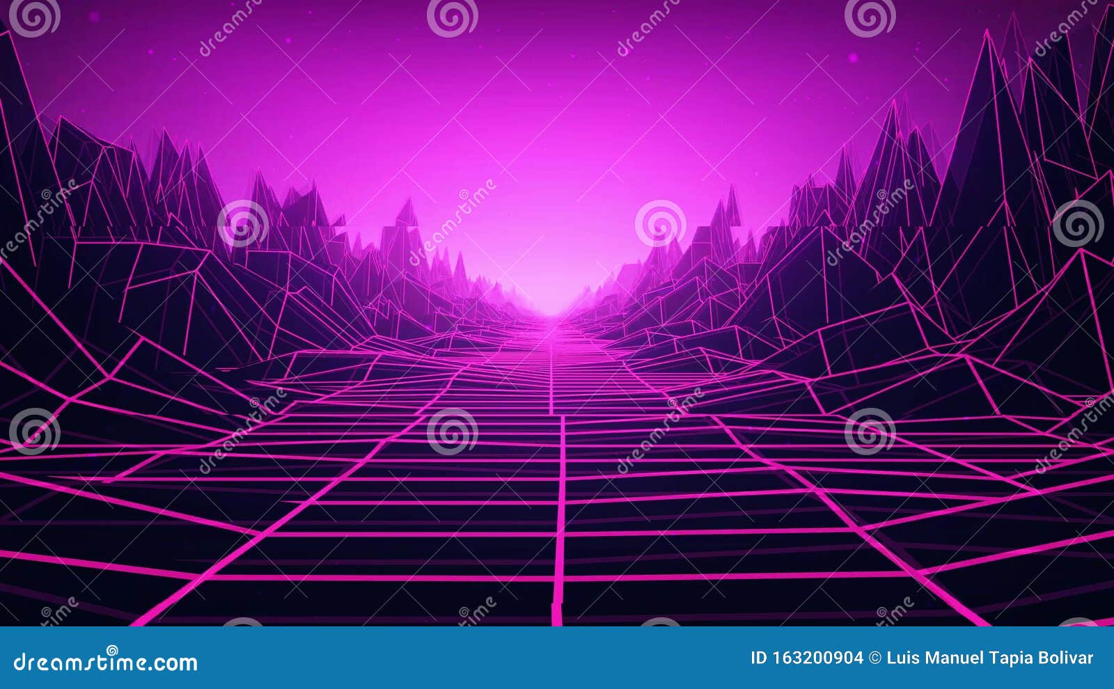 Retro Grid Landscape Animation Stock Footage - Video of concept, mesh ...