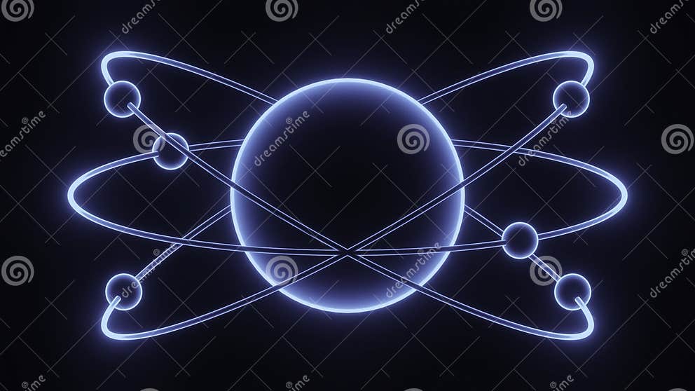 3D Animation of Molecular Structure with Electrons. Design Stock Photo ...