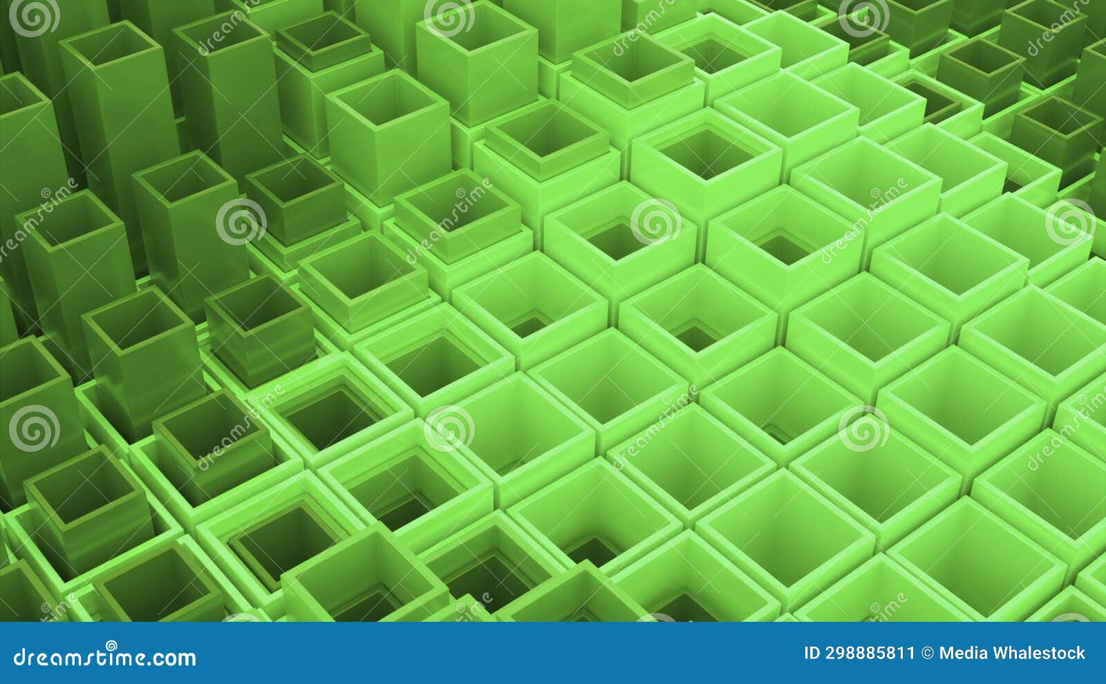 3D Animation of Moving Square Columns. Design. Square Pillars Move ...