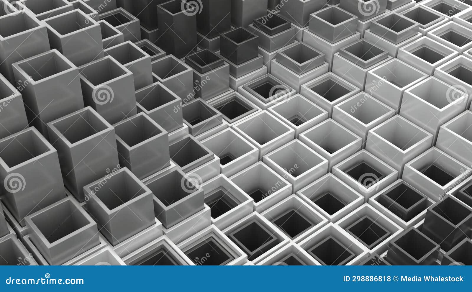 3D Animation of Moving Square Columns. Design. Square Pillars Move ...