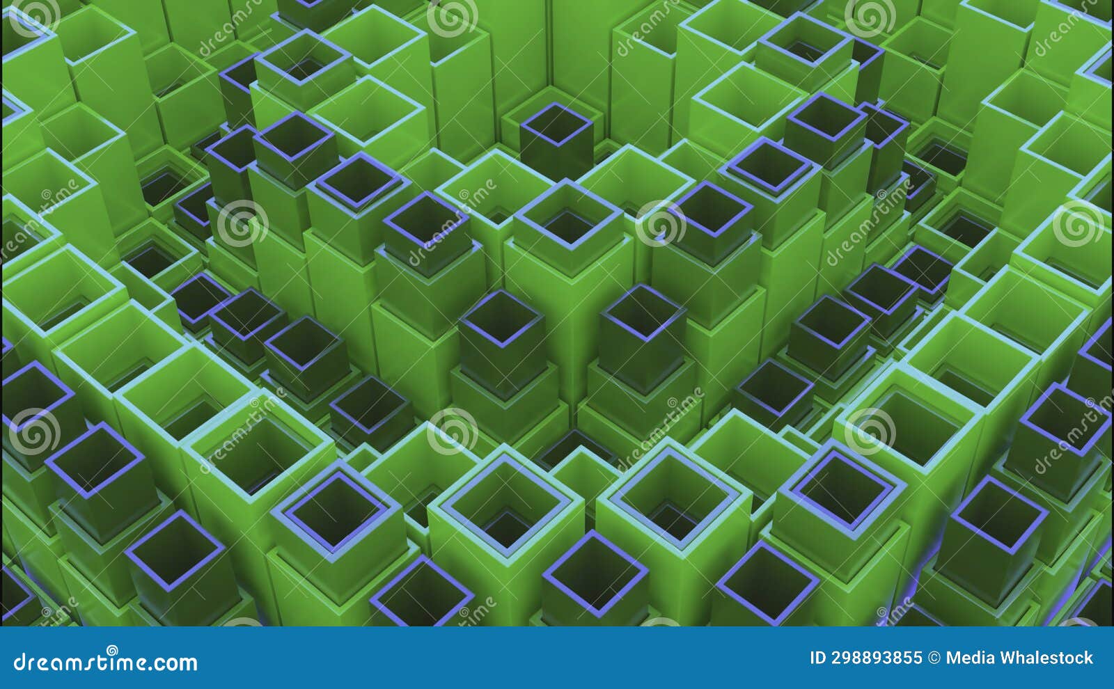 3D Animation of Moving Square Columns. Design. Square Pillars Move ...