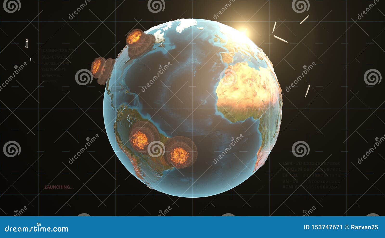 3d Animation of a Nuclear War Stock Video - Video of atomic, explosion ...