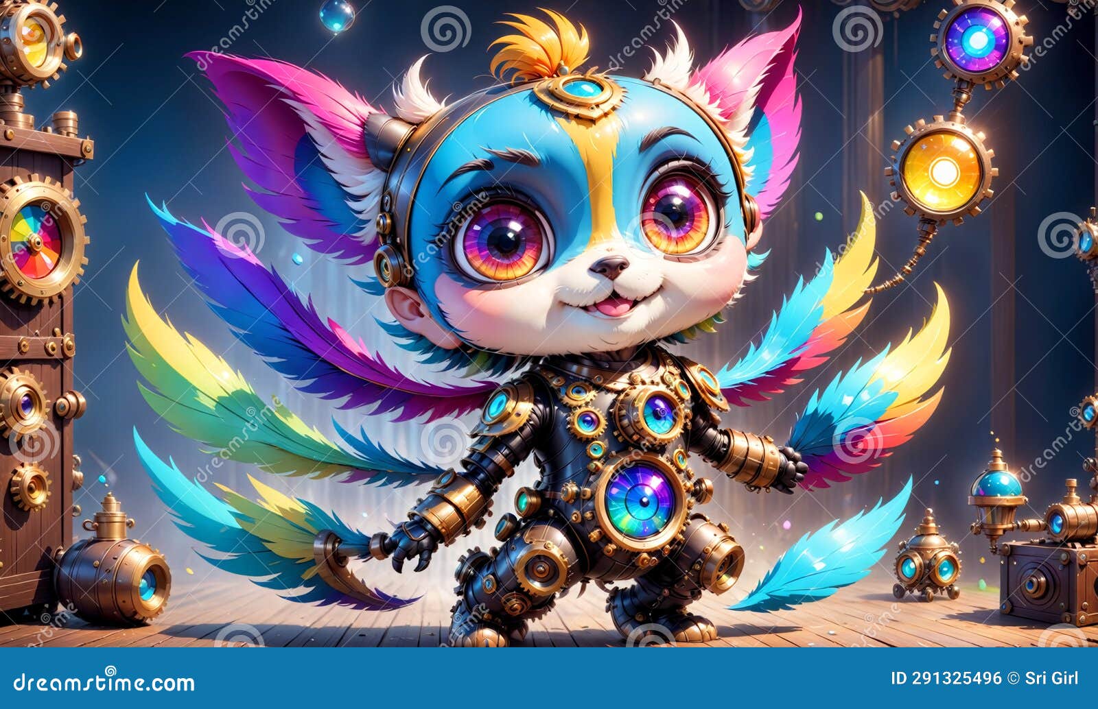 Very Beautiful 3d Animation Cute Pet Stock Illustration - Illustration ...