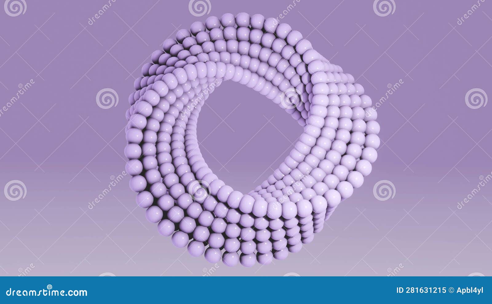 3d Animation Render of Abstract Ring Rotating. Smooth Hypnotic Pattern ...
