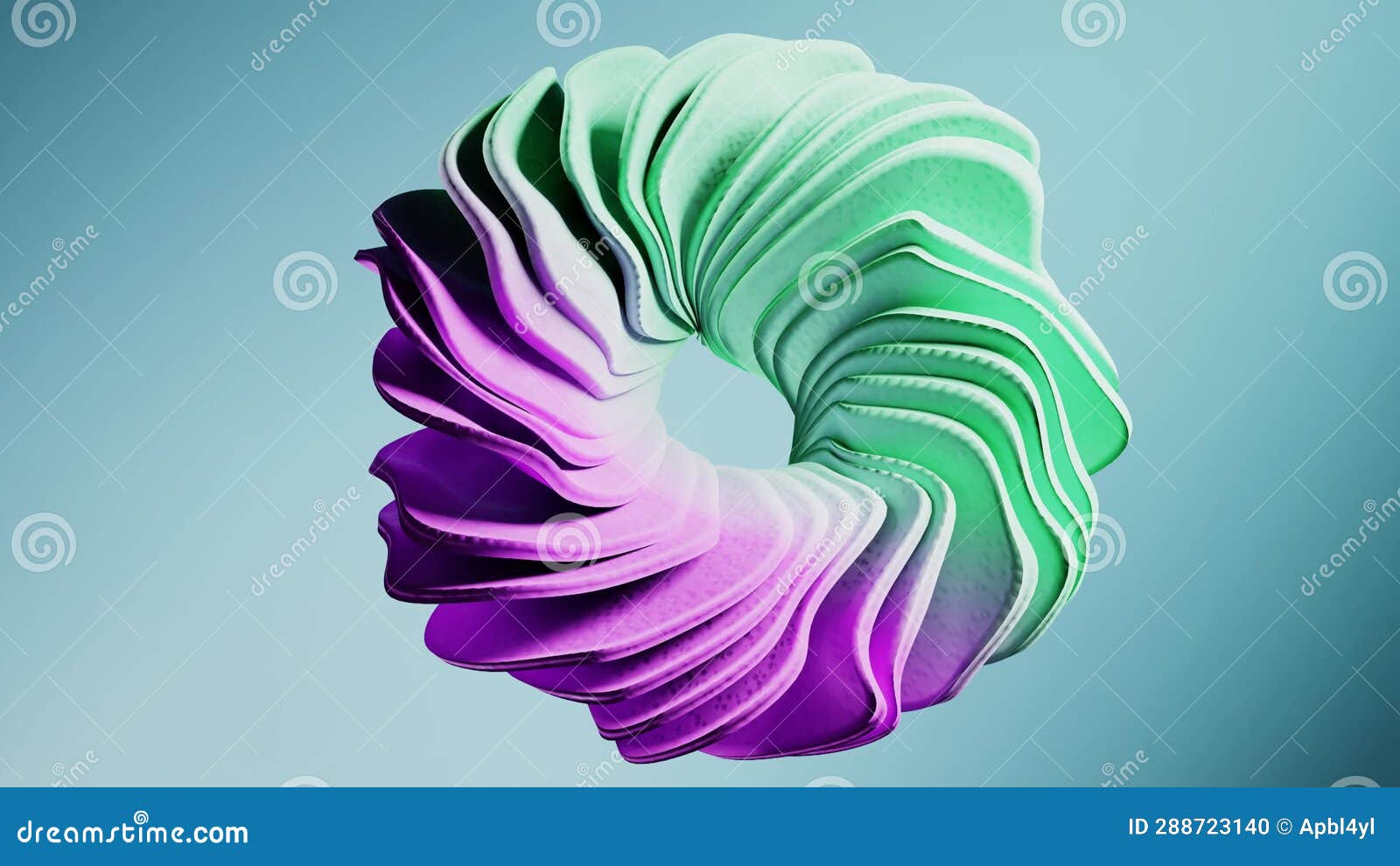 3d Animation Render of Abstract Ring Rotating. Smooth Hypnotic Pattern ...