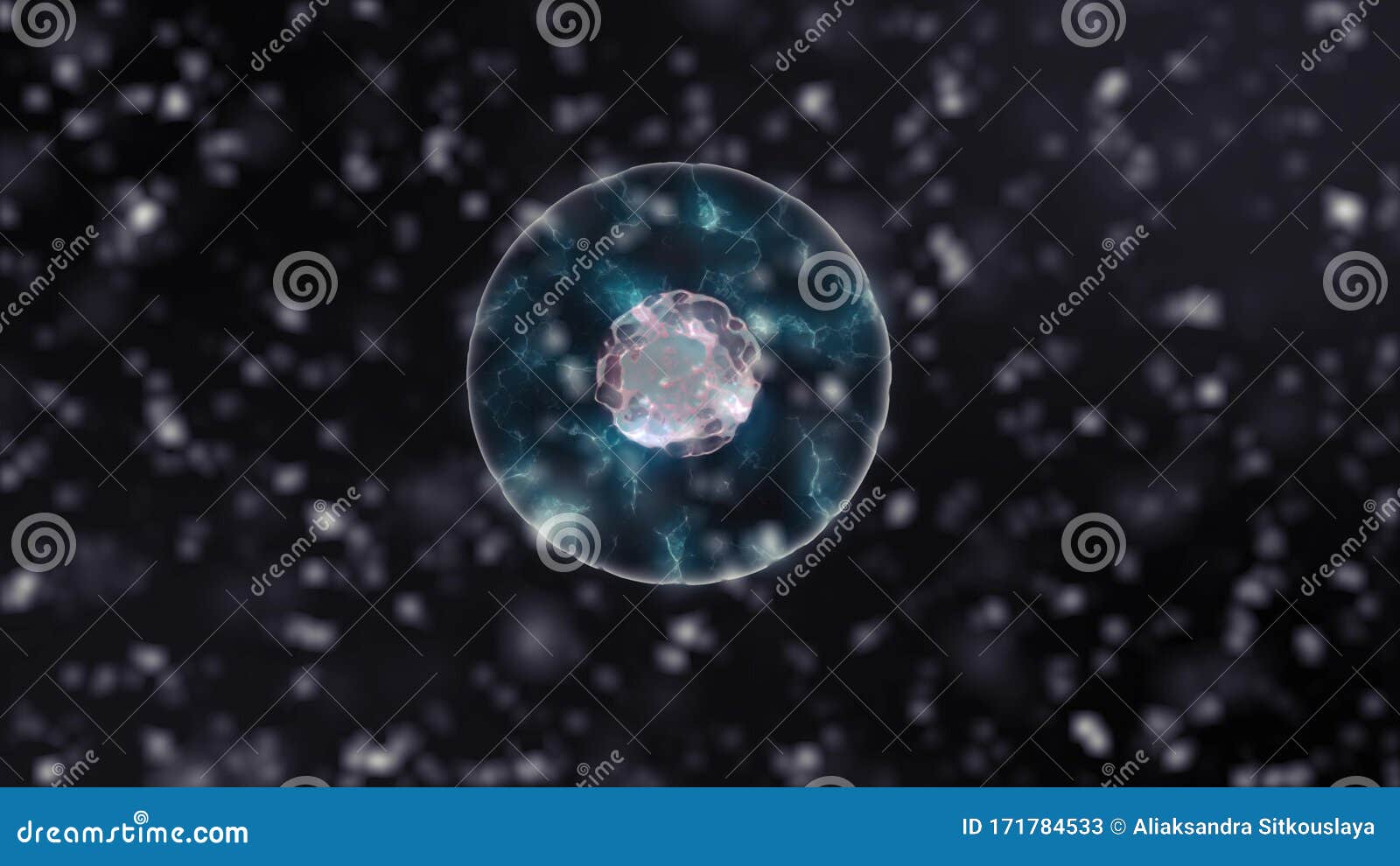 3D Animation Rendering of a Coronavirus. Pathogen Outbreak of Bacteria ...