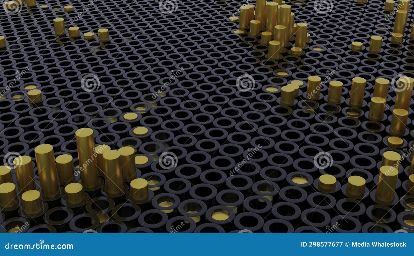3D Animation with Rising Columns. Design. Columns Rise from Holes in ...