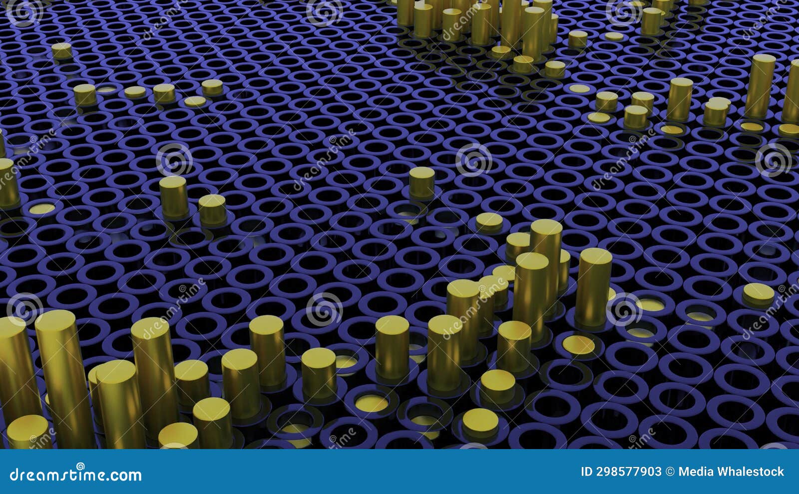3D Animation with Rising Columns. Design. Columns Rise from Holes in ...
