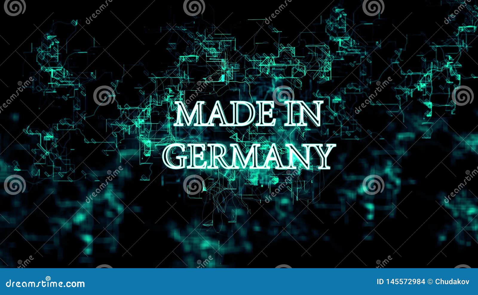 Rotating Digital Grid with `Made in Germany` Text Stock Footage - Video ...