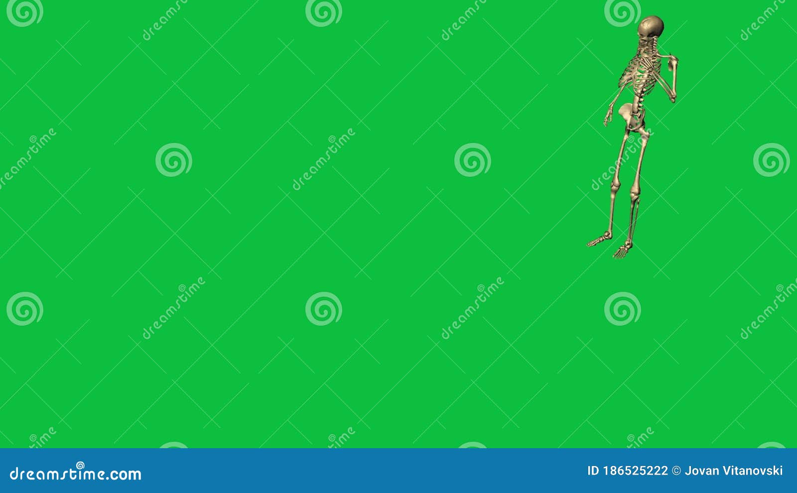 Skeleton Fall - Separate on Green Screen Stock Footage - Video of ...