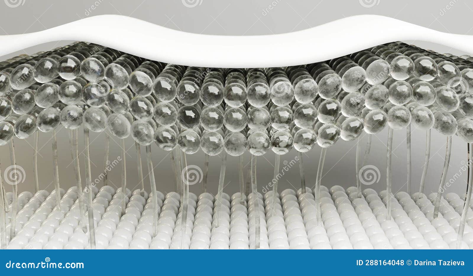 3d Animation of Smooth Undulating Skin Structure, Membrane. Stock ...