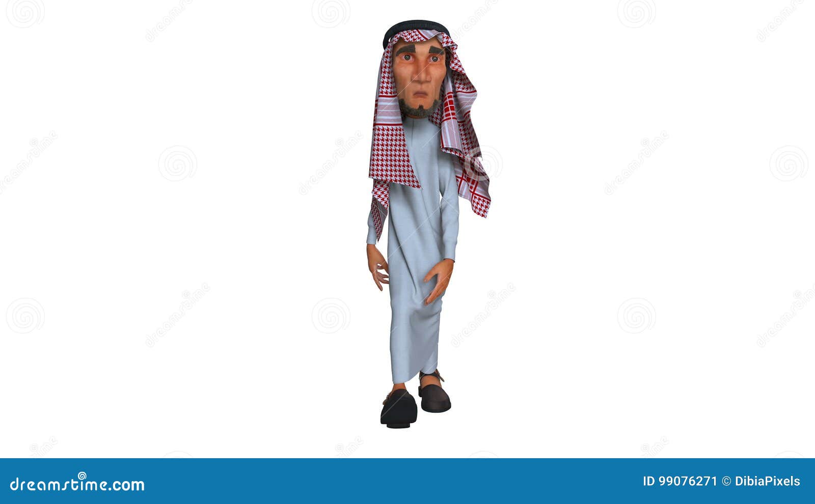 3d Animation of a Stylized Middle Eastern Man without Cast Shadow. Luma ...