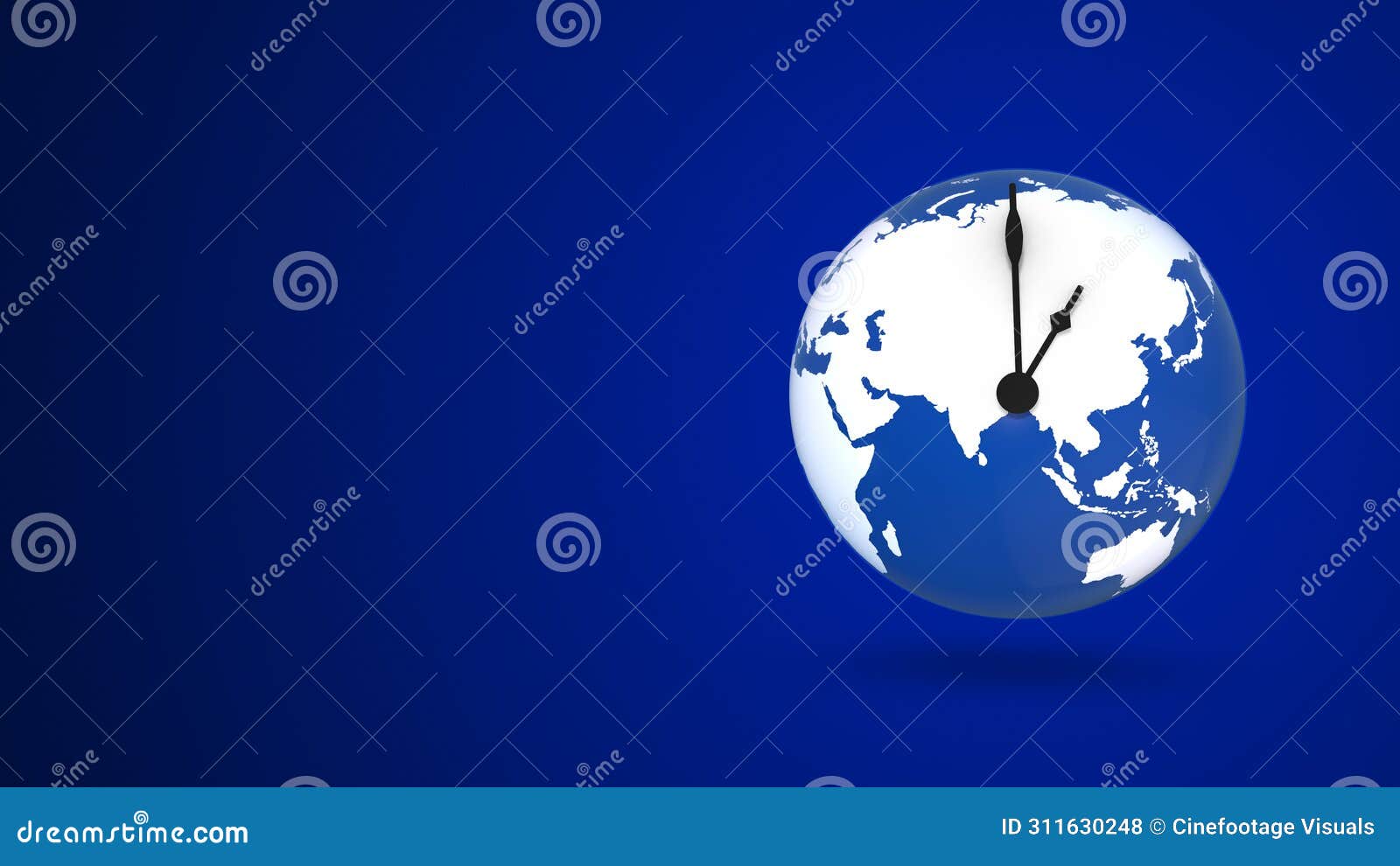 3d Animation Time-lapse Clock on World Spin Around Stock Illustration ...