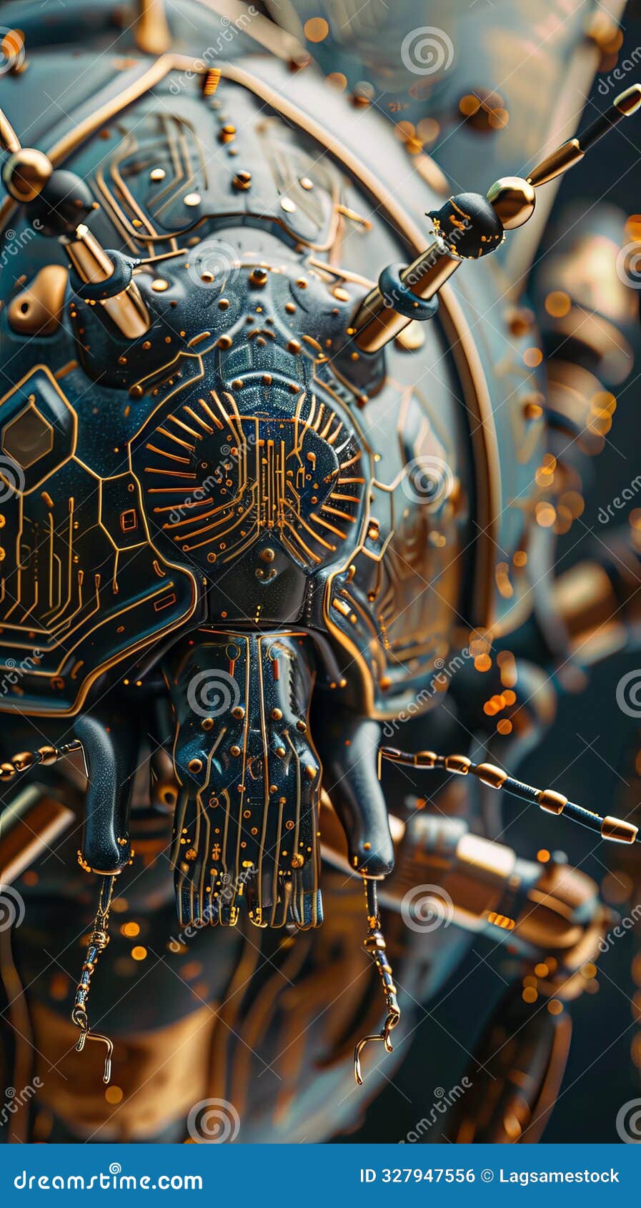 A 3D Animation Of A Visionary Bug Morphed With A Digital Computer ...