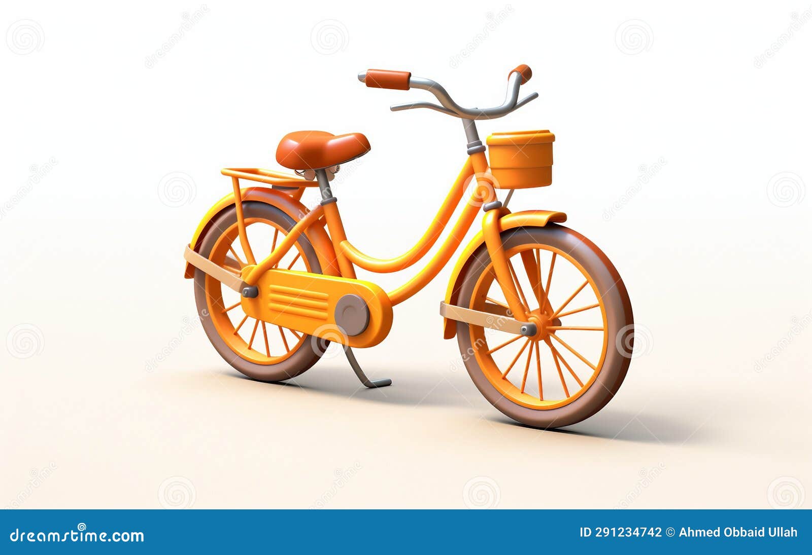 3D Animation of a Warm-Colored Bike Icon. Generative by Ai Stock ...