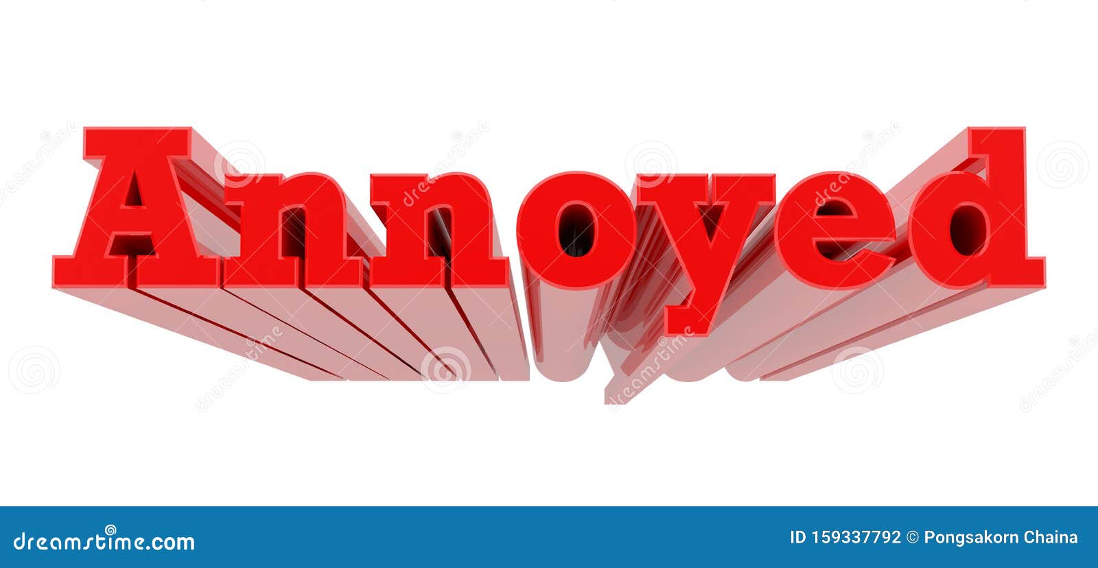 3D Annoyed Word on White Background 3d Rendering Stock Abbildung ...