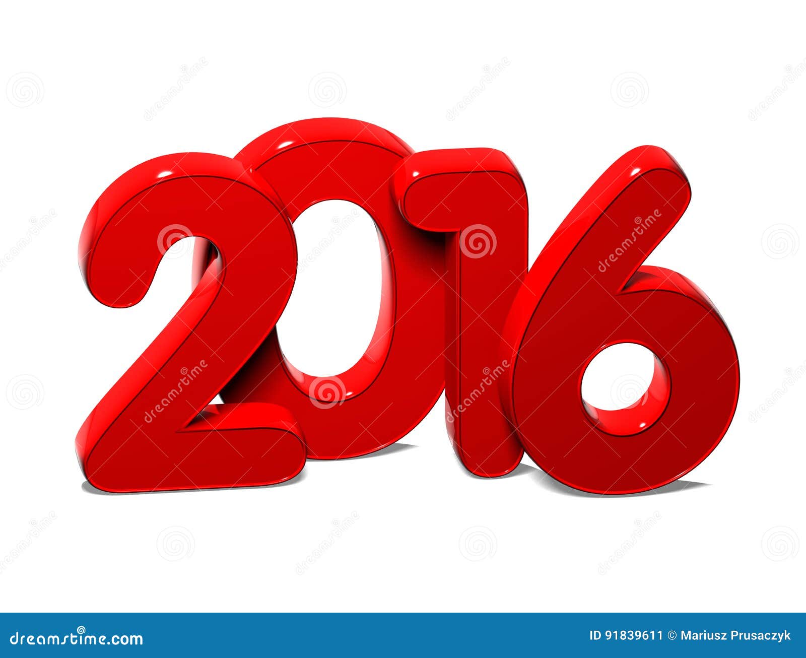 3D Ano 2016 No Fundo Branco Ilustração Stock - Ilustração de evento ...