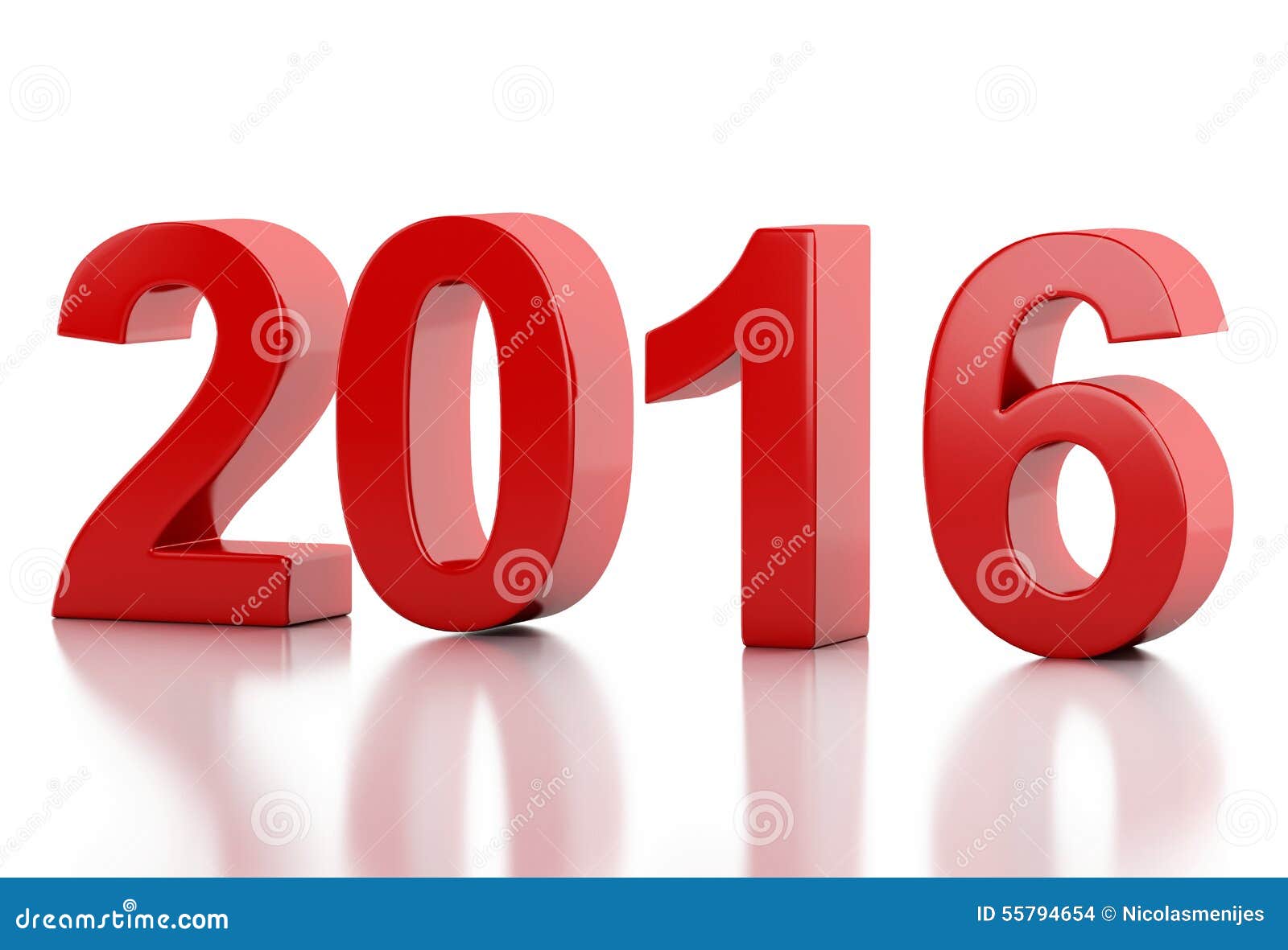 3d ano novo 2016 ilustração stock. Ilustração de véspera - 55794654