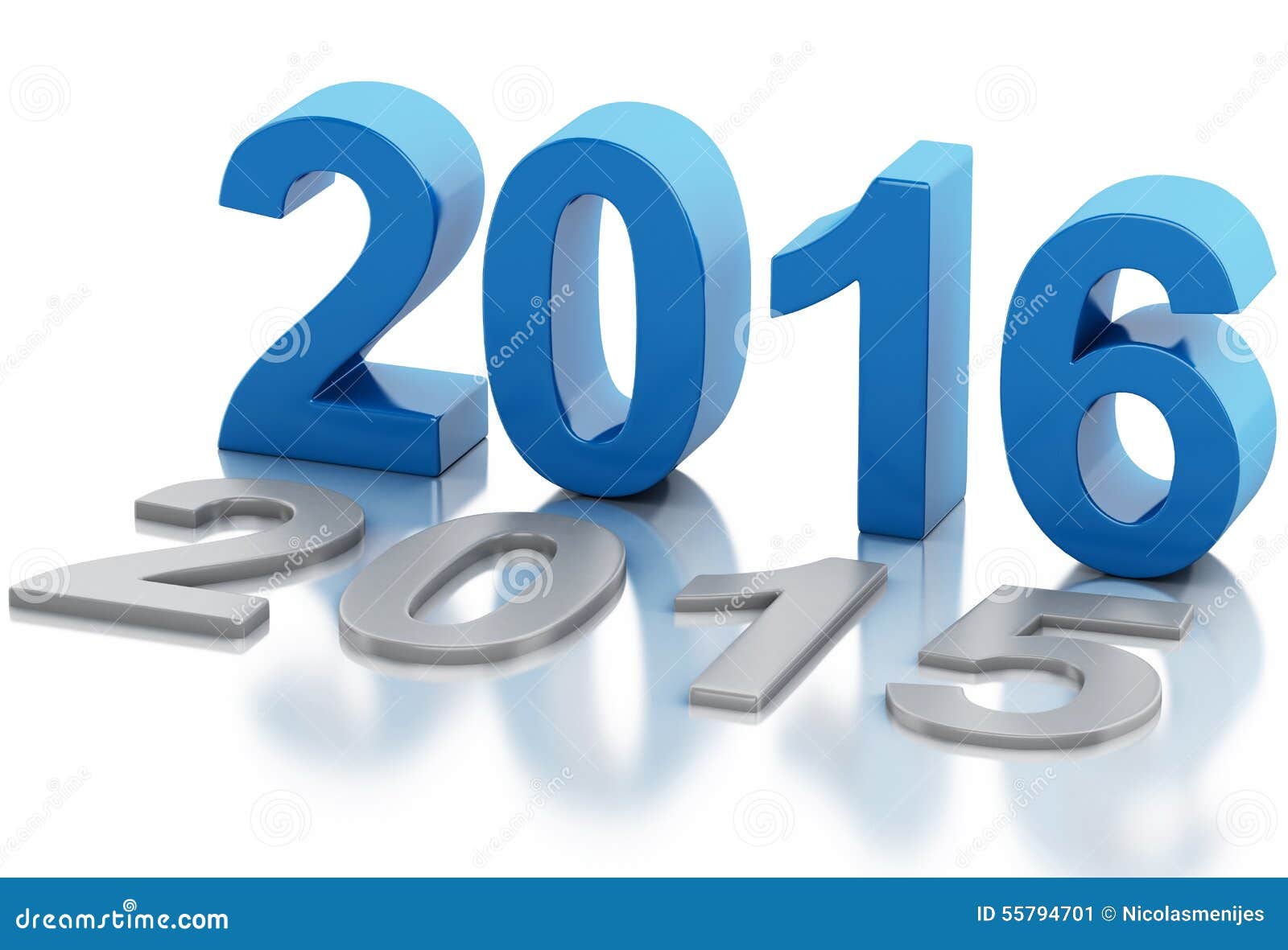 3d ano novo 2016 ilustração stock. Ilustração de partido - 55794701