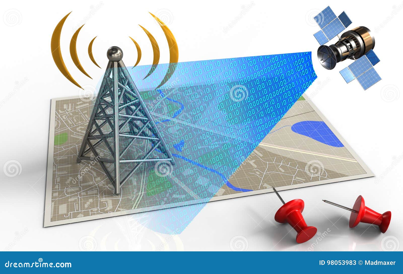 3d antenna stock illustration. Illustration of pointer - 98053983