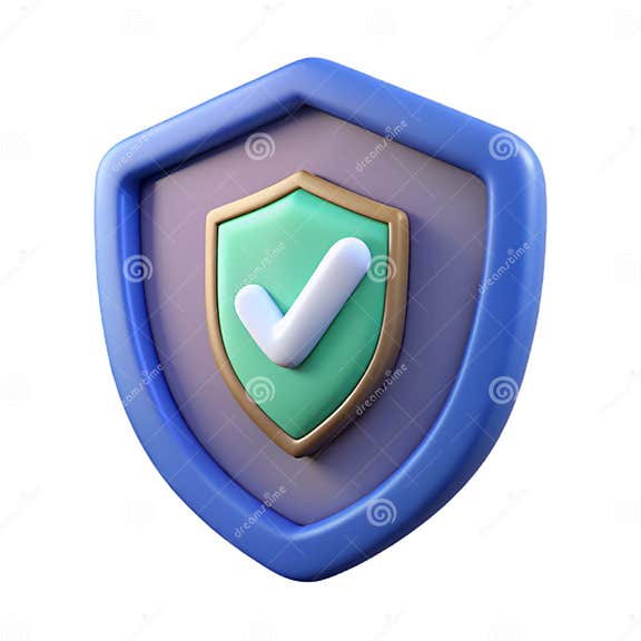 3D Antivirus Shield Icon stock photo. Image of online - 359825984