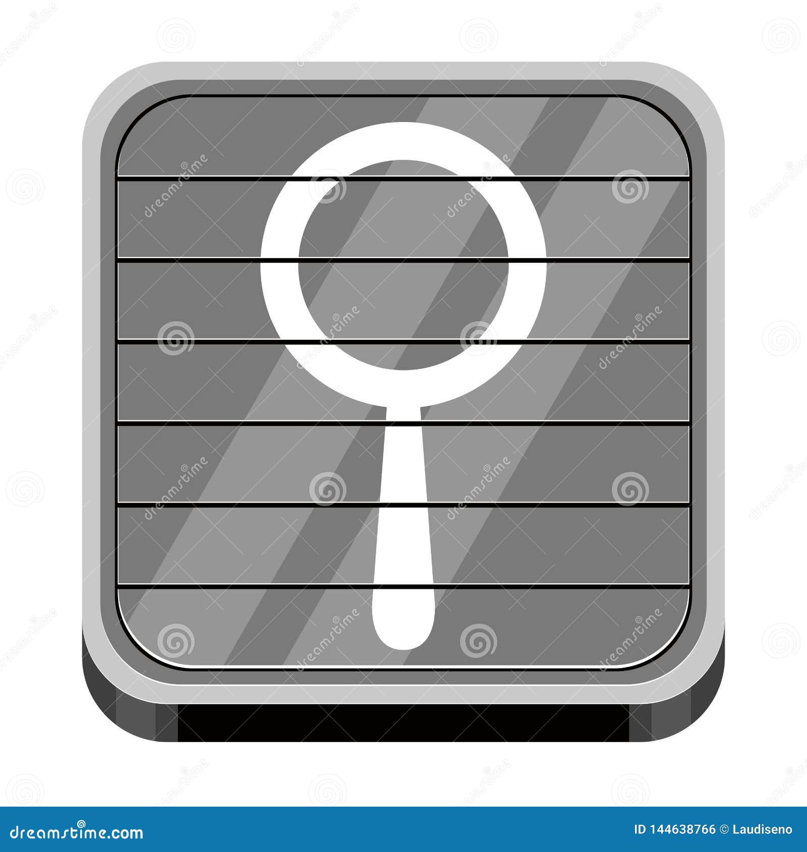 3d App Button with a Search Icon Stock Vector - Illustration of search ...