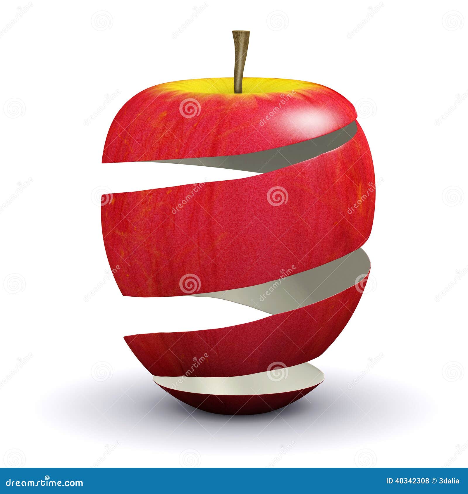 3d Apple-schil stock illustratie. Illustration of voeding - 40342308