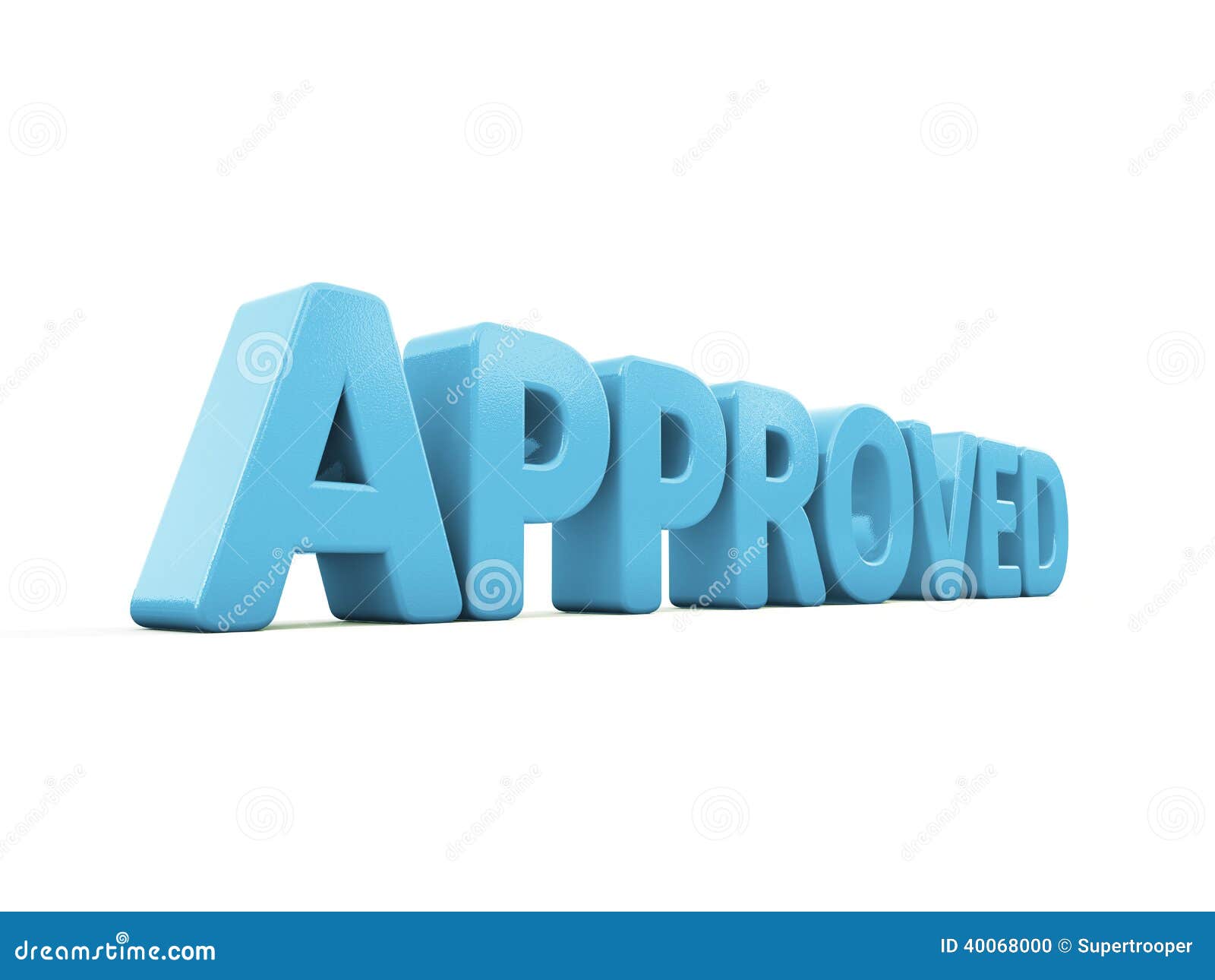 3D Approved stock illustration. Illustration of approach - 40068000