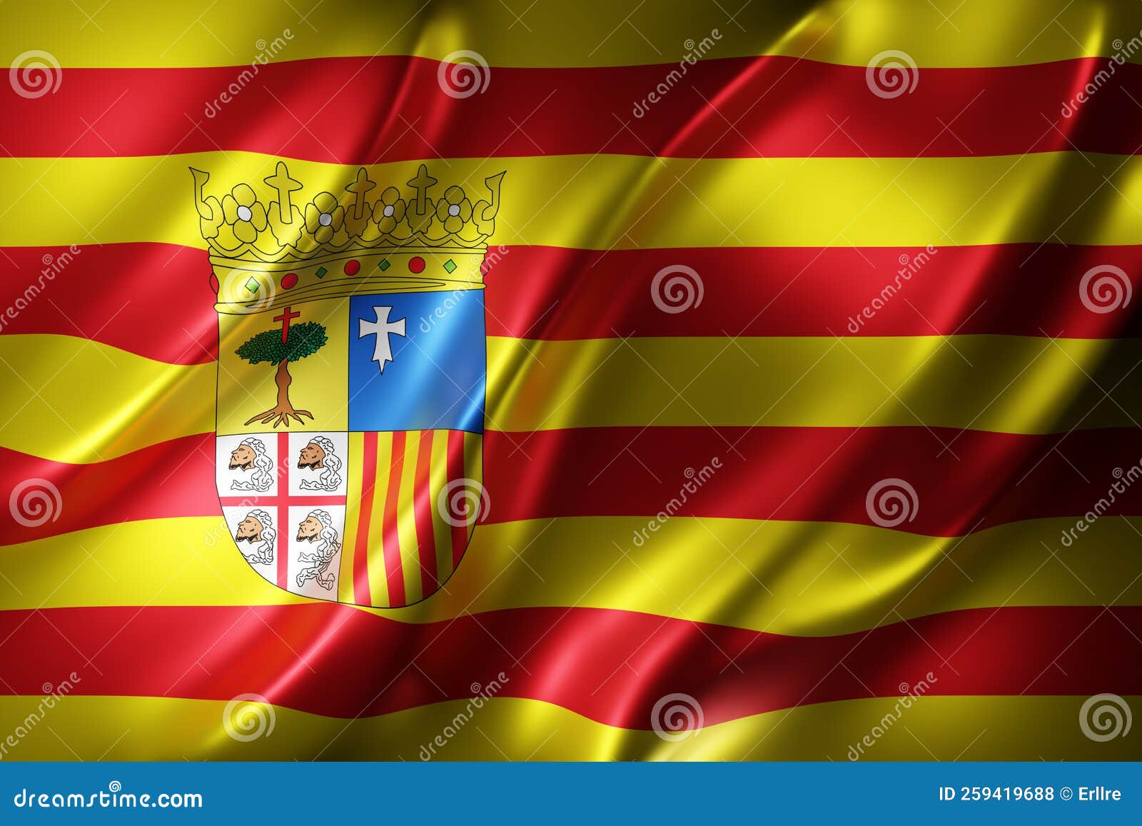 Aragon Region Location Within Spain 3d Map Cartoon Vector ...