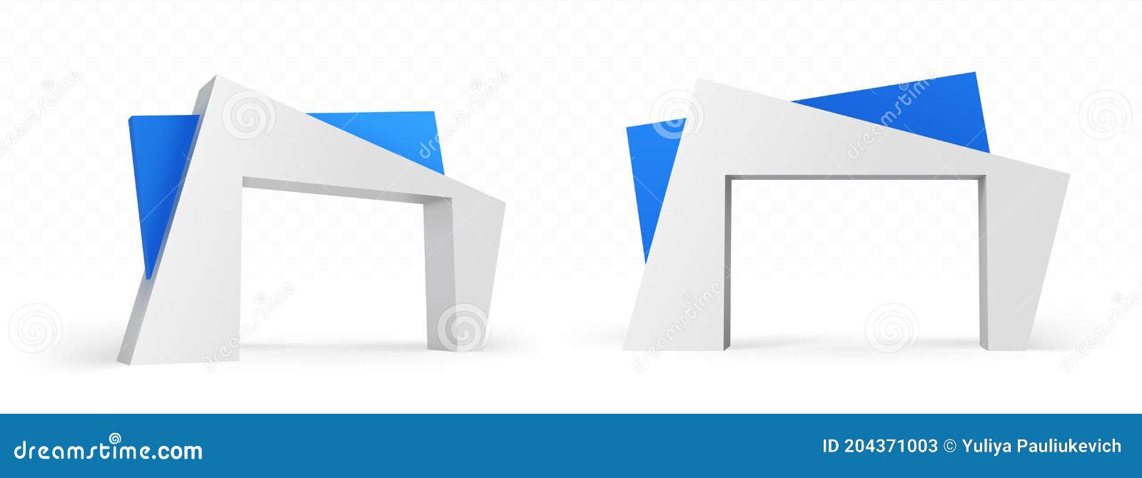 3d Arch of Modern Architecture Abstract Design Stock Vector ...