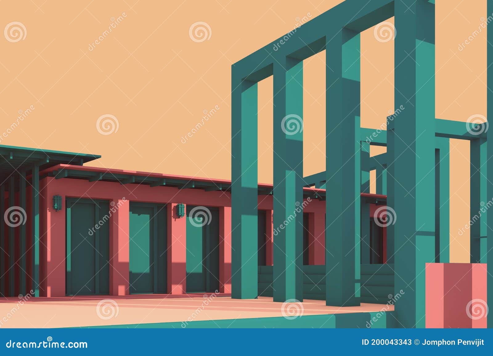 3d Architectural Illustration and Interior Work Stock Illustration ...