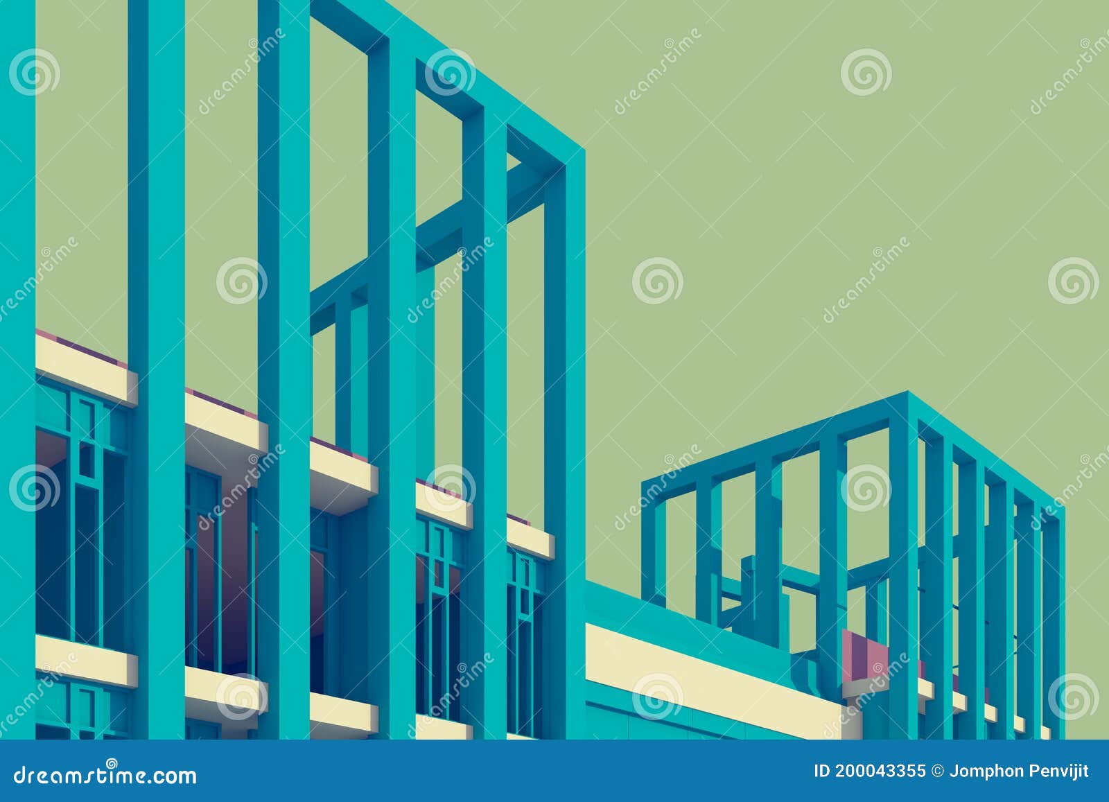 3d Architectural Illustration and Interior Work Stock Illustration ...