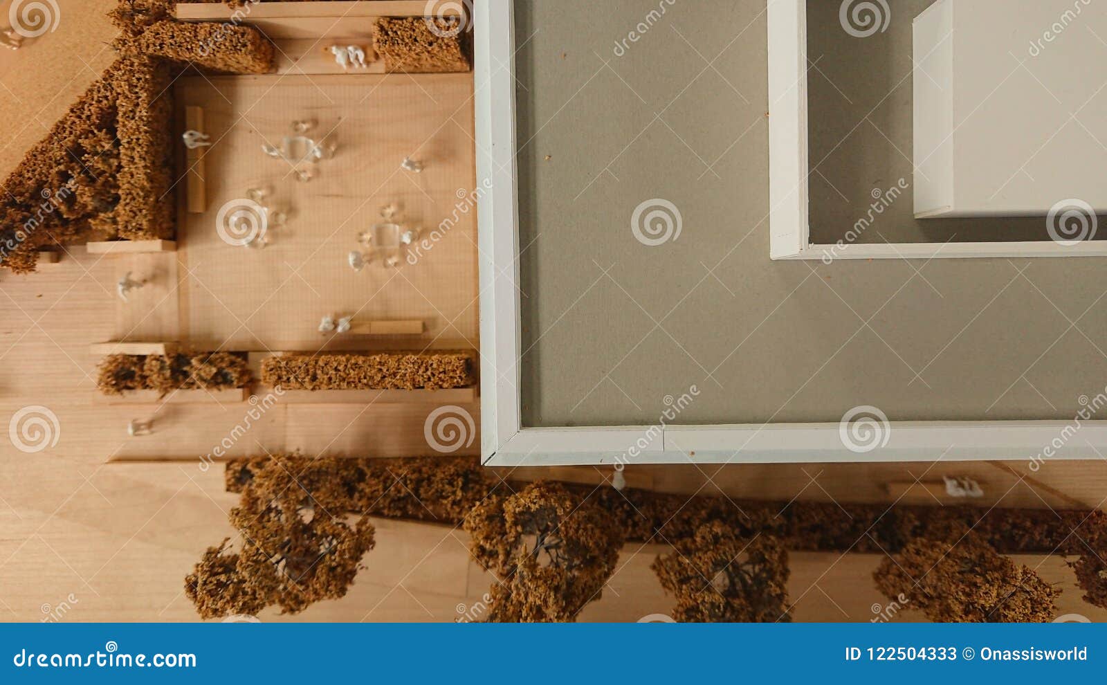 3D Architectural Plan Top View Stock Image - Image of design, drawing ...