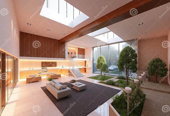 D Architectural Visualization Rendering Three Dimensional Models Stock ...