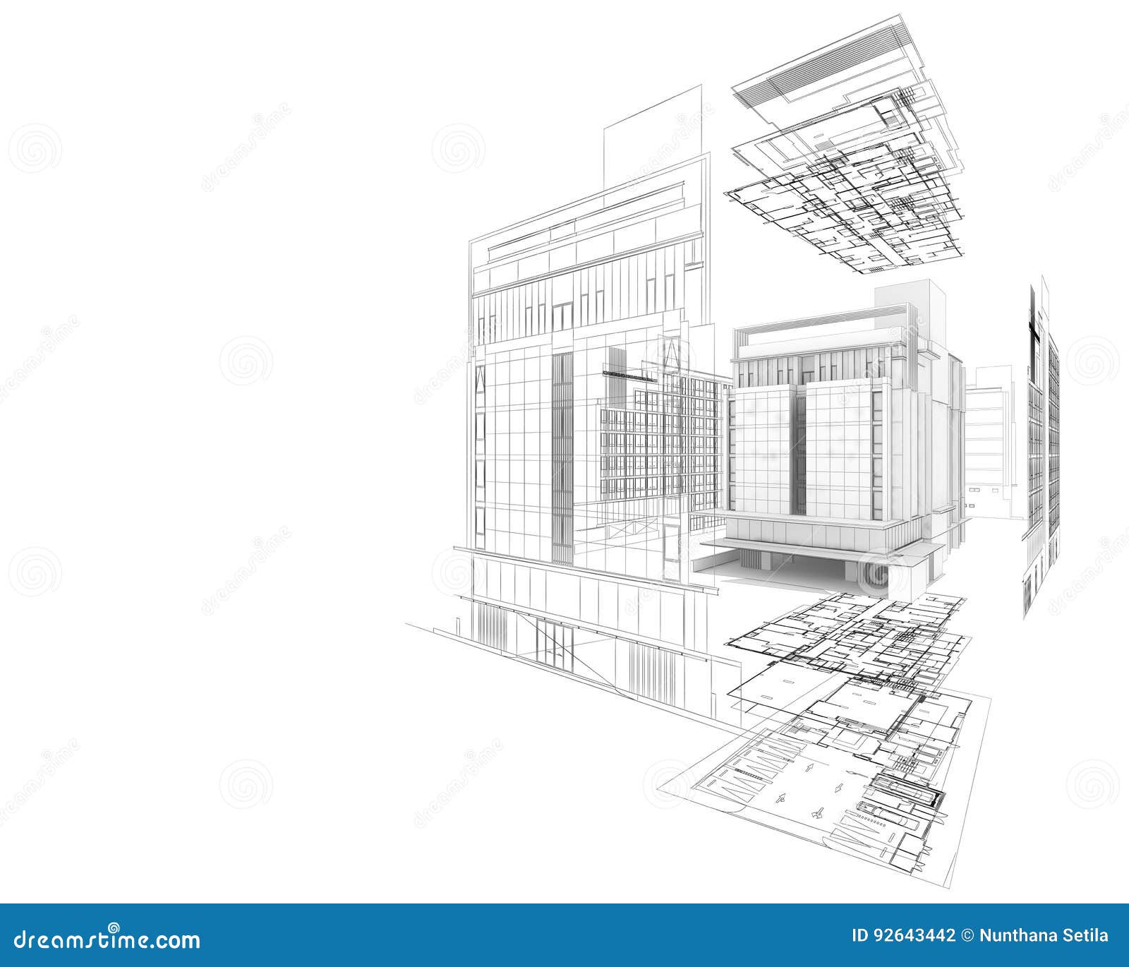3d Architecture Abstract Stock Illustration Illustration Of House