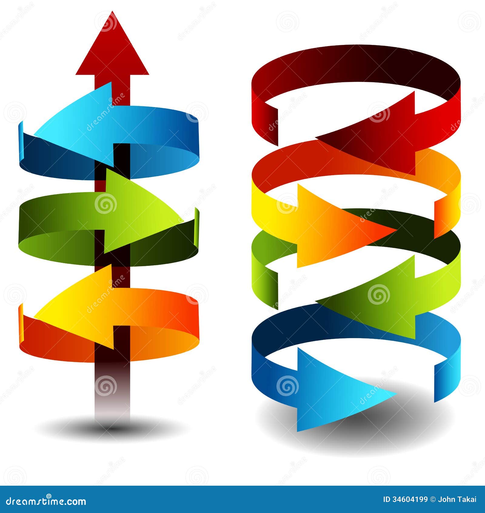 3d Arrow Cylinders stock vector. Illustration of chart - 34604199