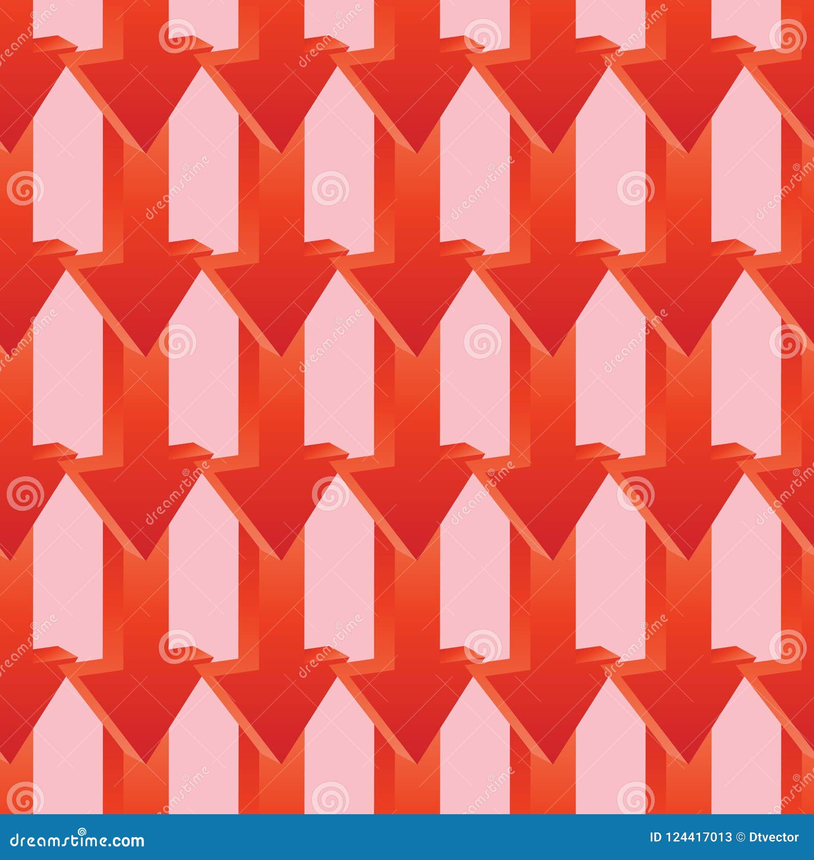 3d Arrow Down Red Seamless Pattern Stock Vector - Illustration of ...