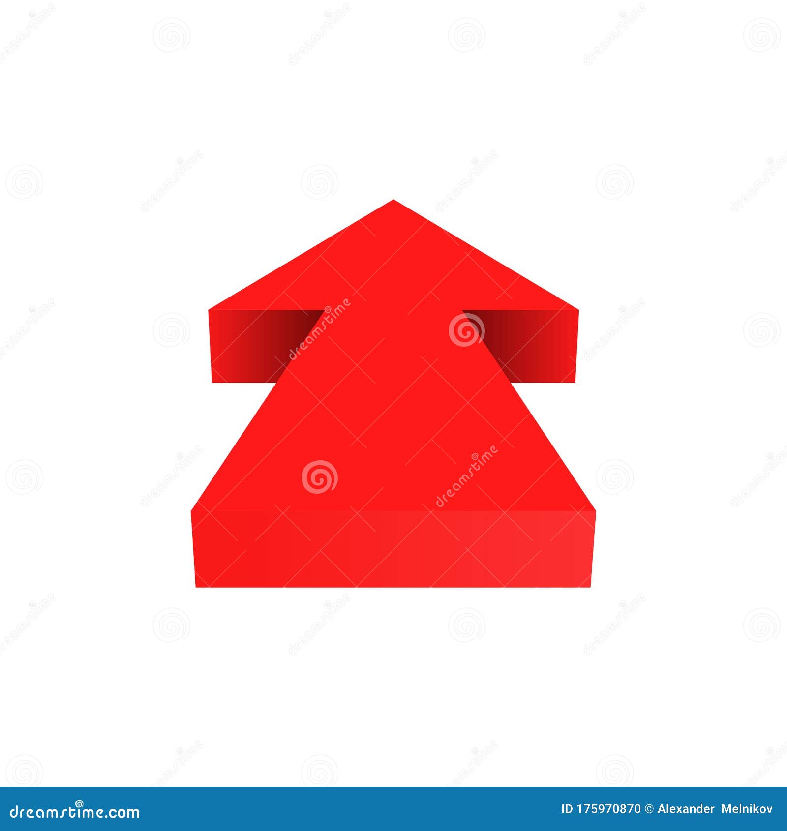 Red Arrow Forward On White Background Royalty-Free Illustration ...
