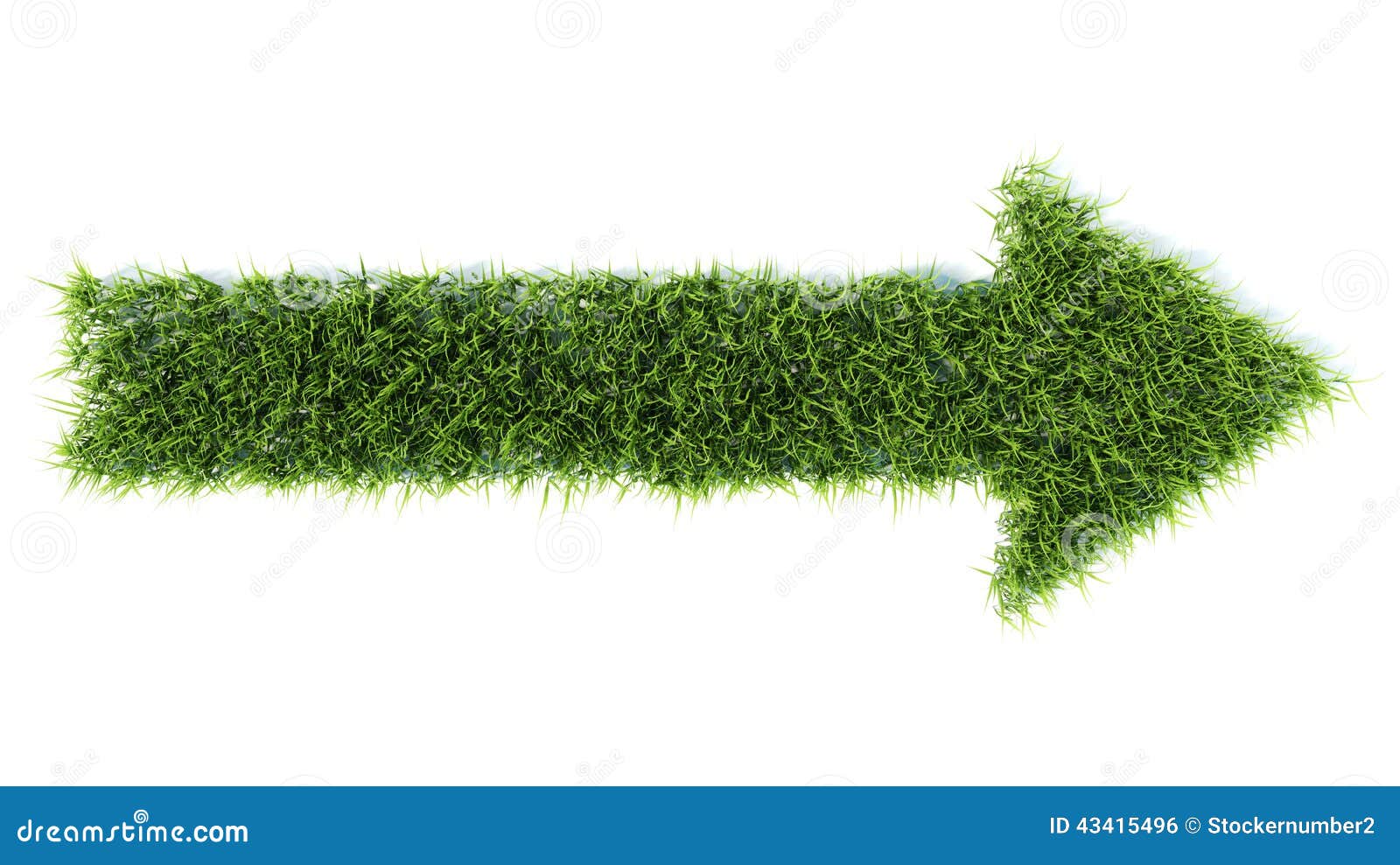 3d arrow made of grass stock illustration. Illustration of business ...